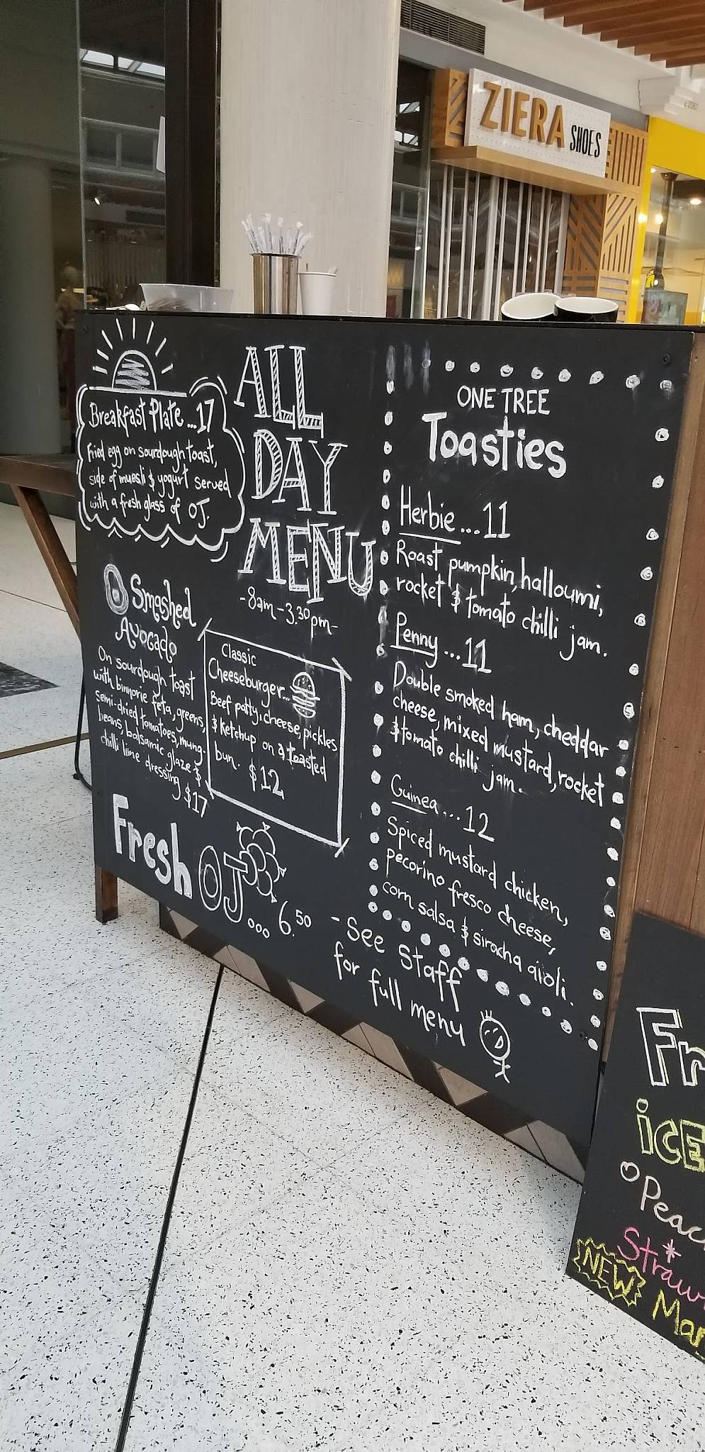 Menu at One Tree Cafe, Charlestown, L2 shop2096A Charlestown Square