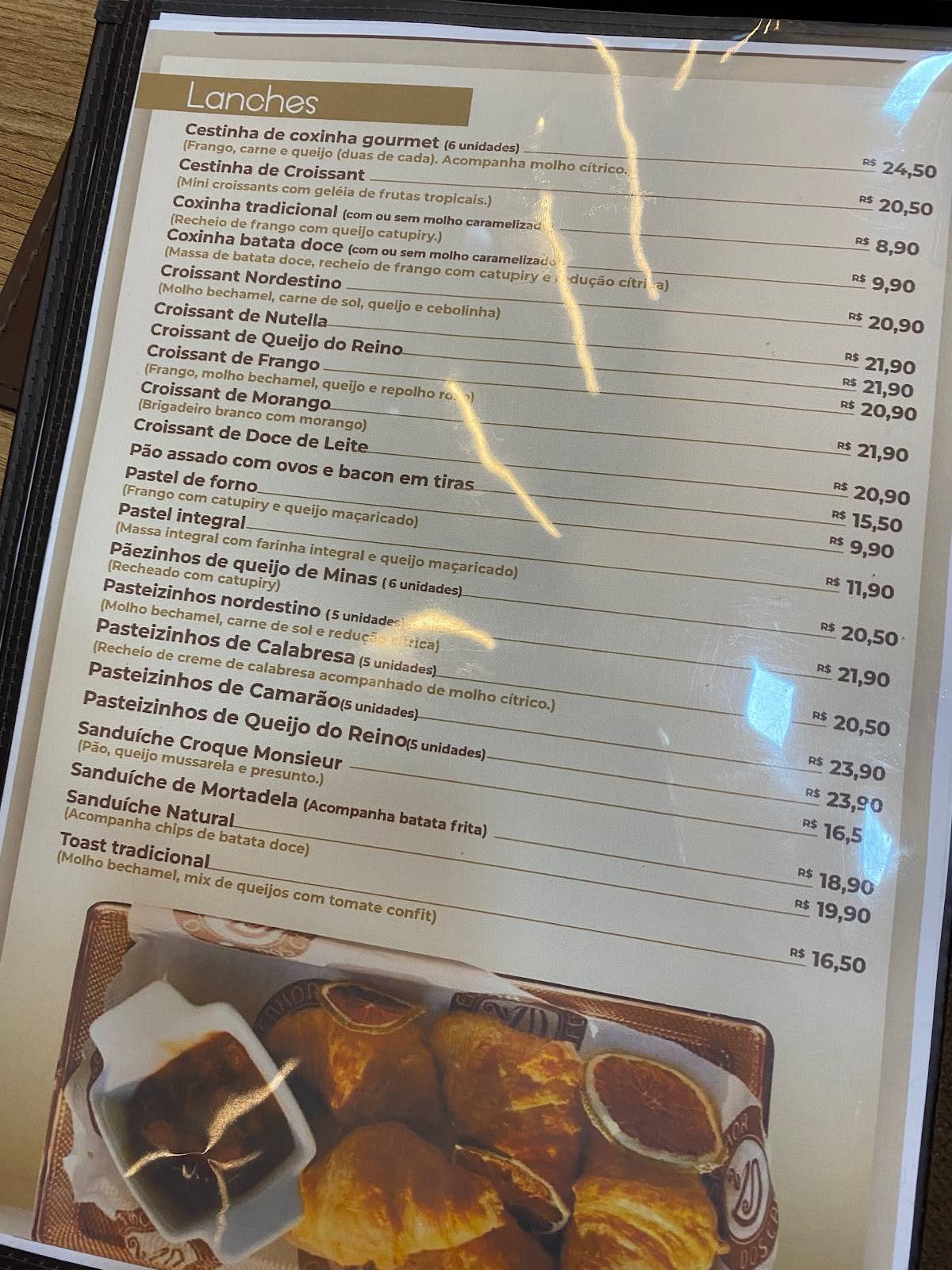 Menu em Senhor dos Cafés Patos, Patos