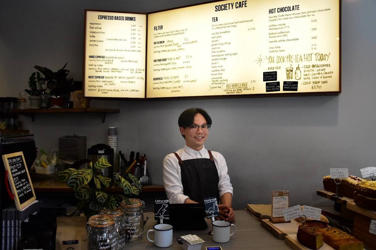 Menu at Society Café cafe, Oxford
