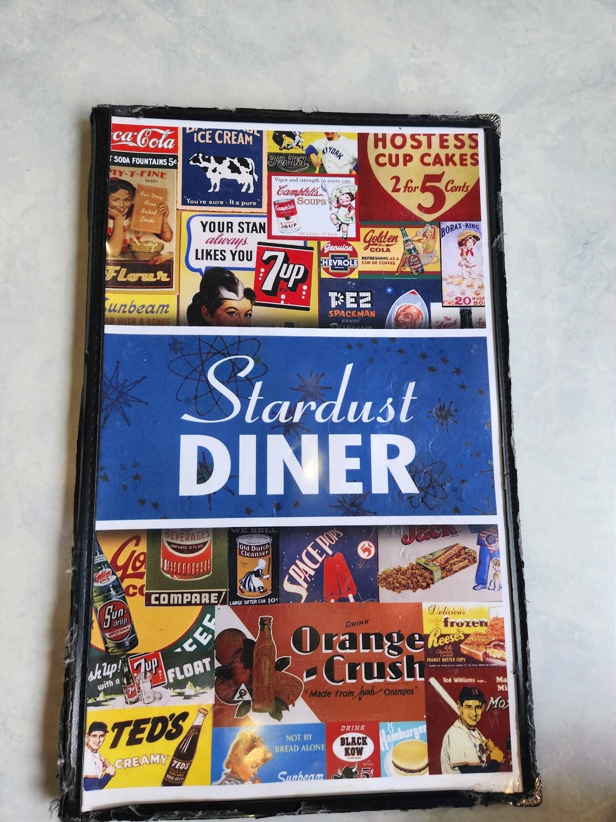Menu at Stardust Diner cafe, Vancouver