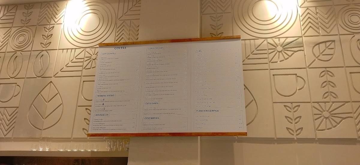 Menu at The Kind Roastery and Brew Room, Bengaluru