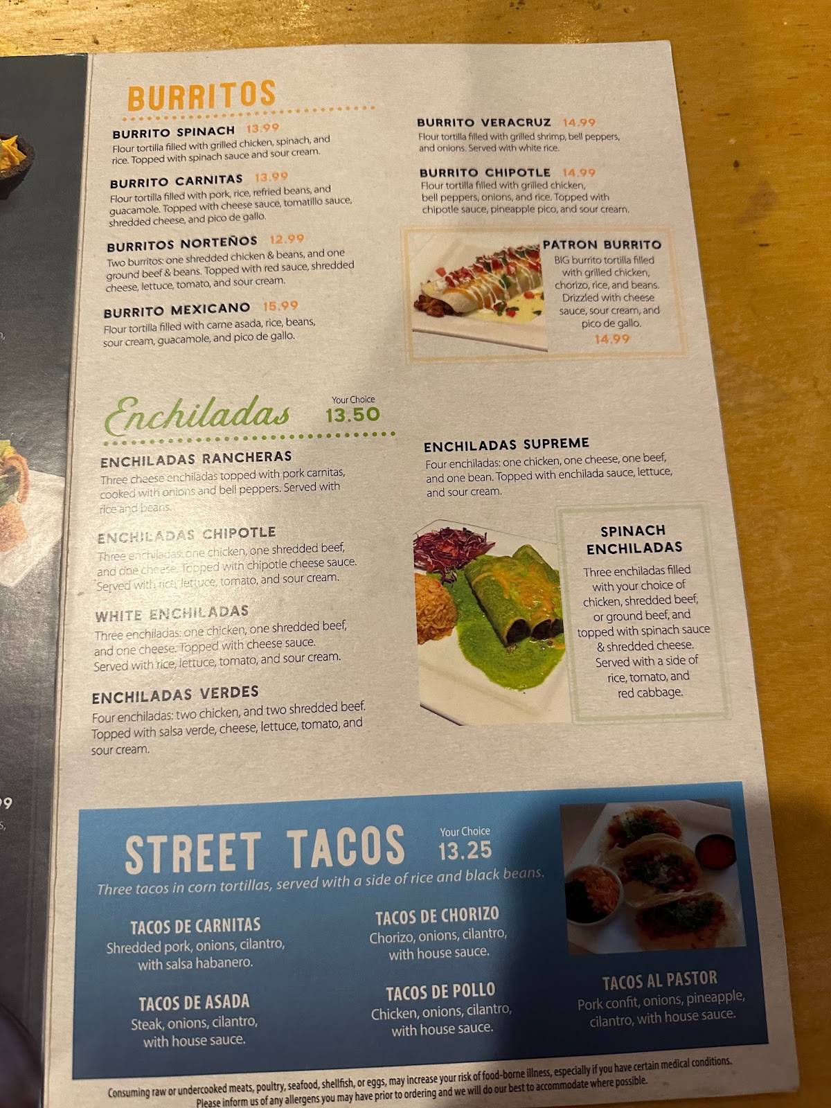 Menu at Casa Agave Mexican Grill restaurant, Wildwood