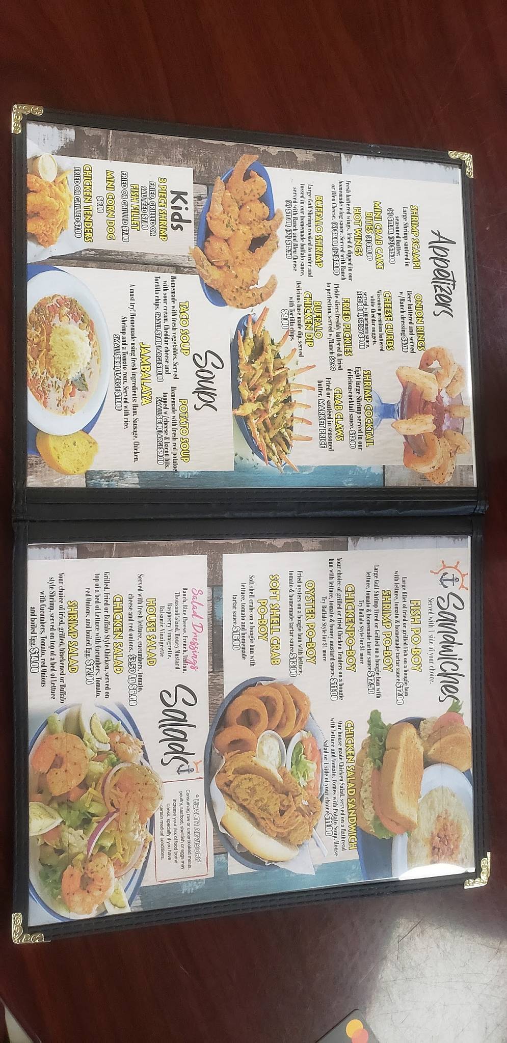 Menu at Castaway Seafood Restaurant, Bonifay