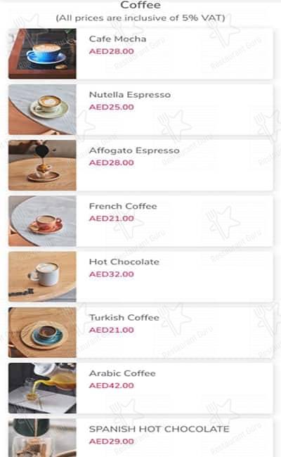 Menu at CHOCOMELT DUBAI MALL cafe, Dubai, Dubai Mall