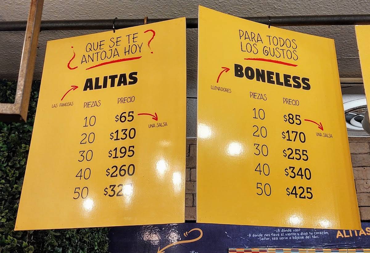 Carta del restaurante Alitas To GO, Ciudad Juarez, C. Melquiades Alanís ...