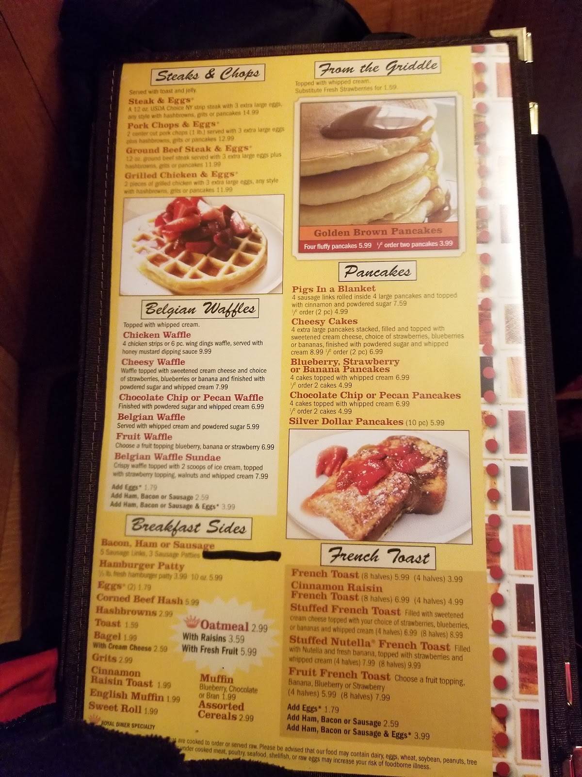 Menu at The Clarkston Royal Diner restaurant, Clarkston