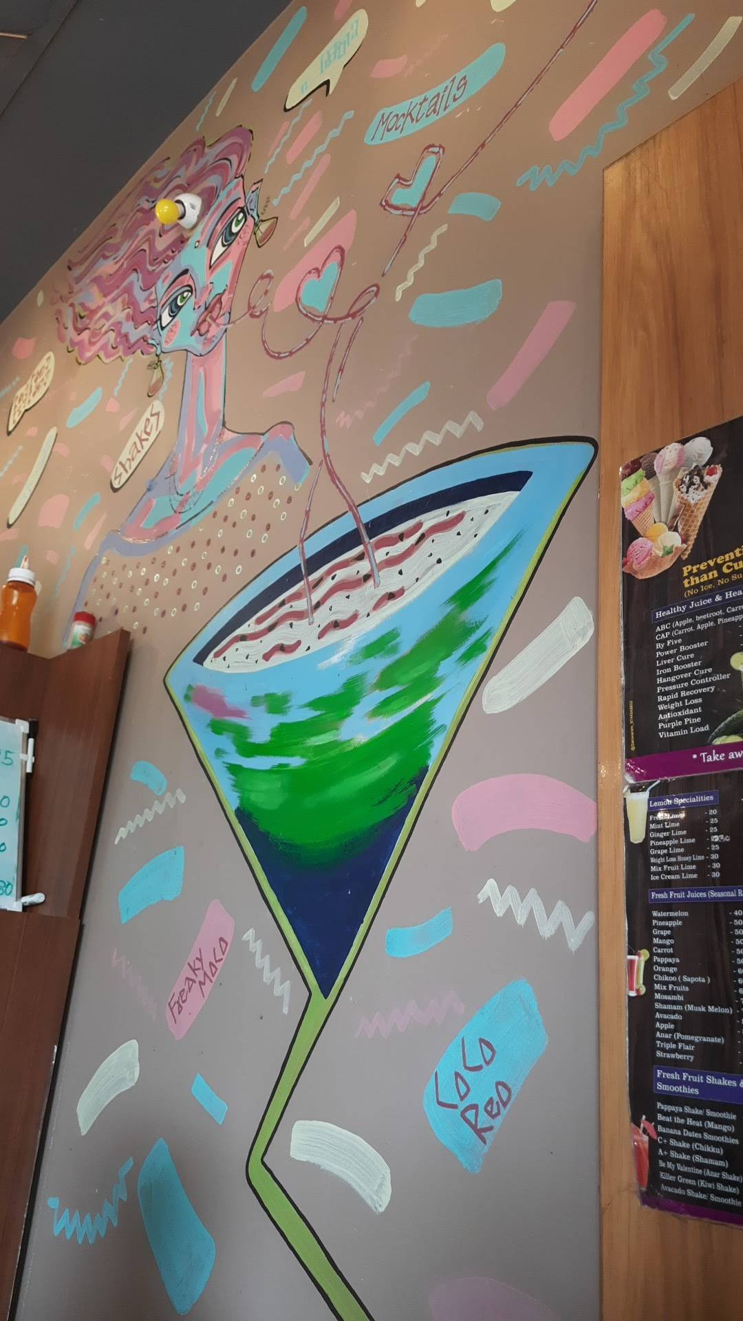 Menu at CoCo MoCo, Mavelikara