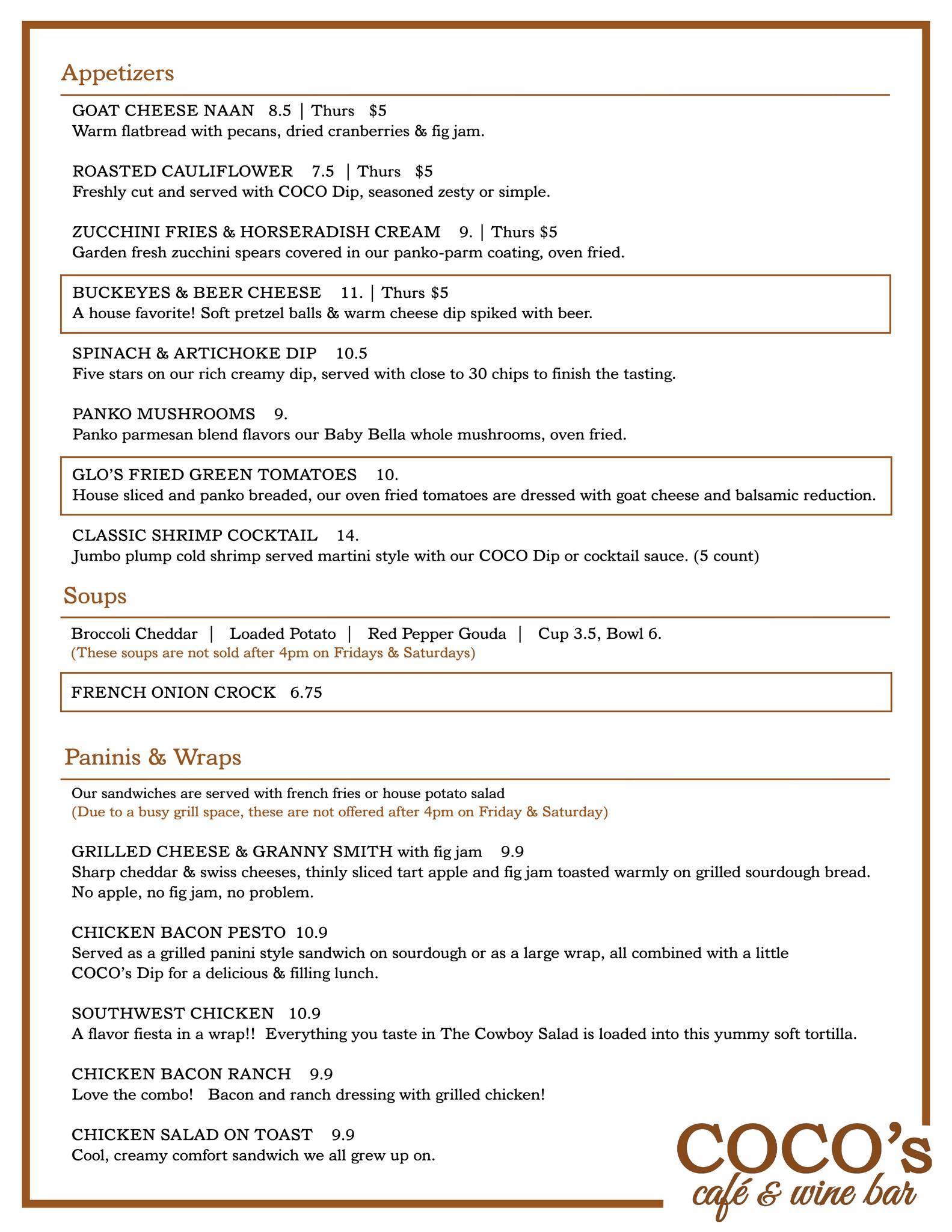Menu at Coco's Cafe and Wine Bar, Lawrenceville