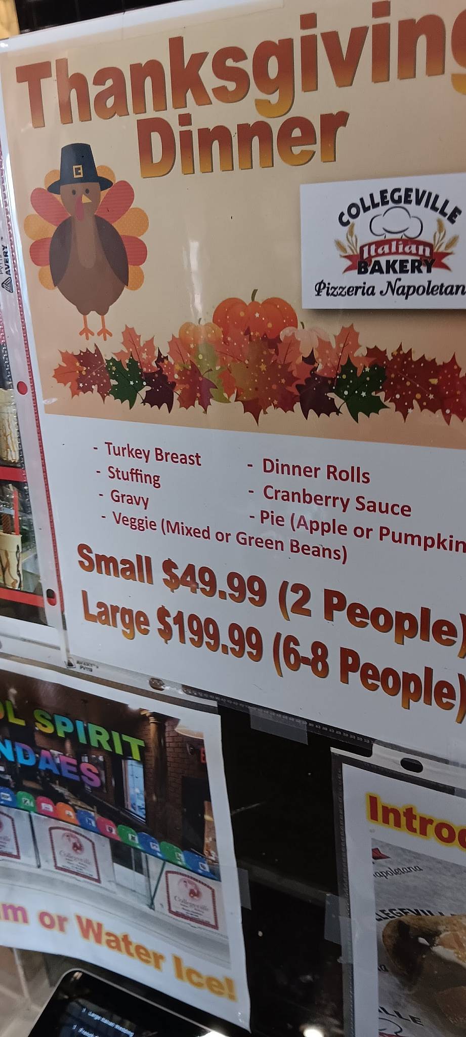 Menu at Collegeville Italian Bakery Pizzeria Napoletana, Collegeville ...