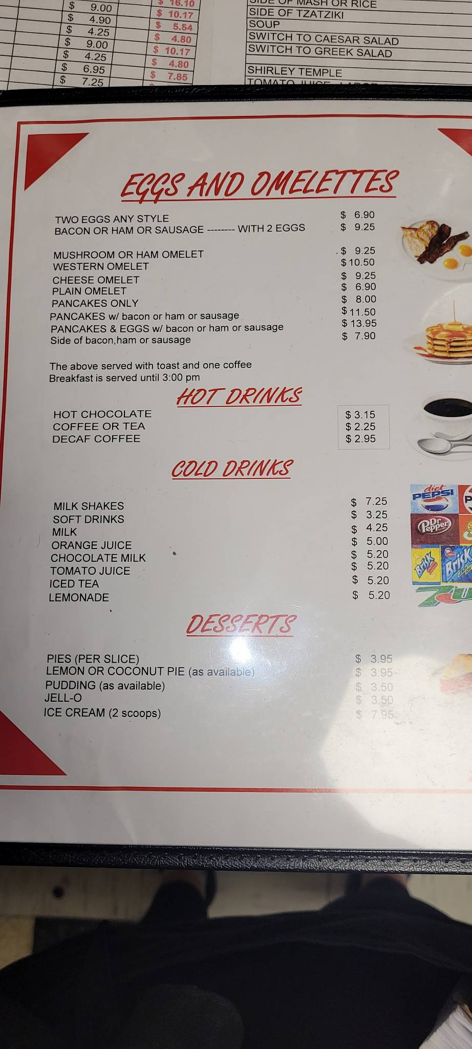 Menu at Cornwall Bar B Q Restaurant, Cornwall