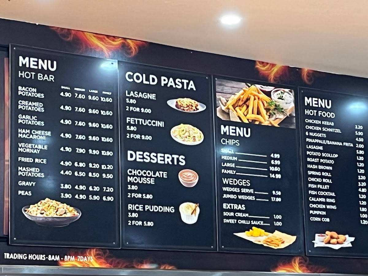 Menu at Thunderbird Chickens restaurant, Dapto
