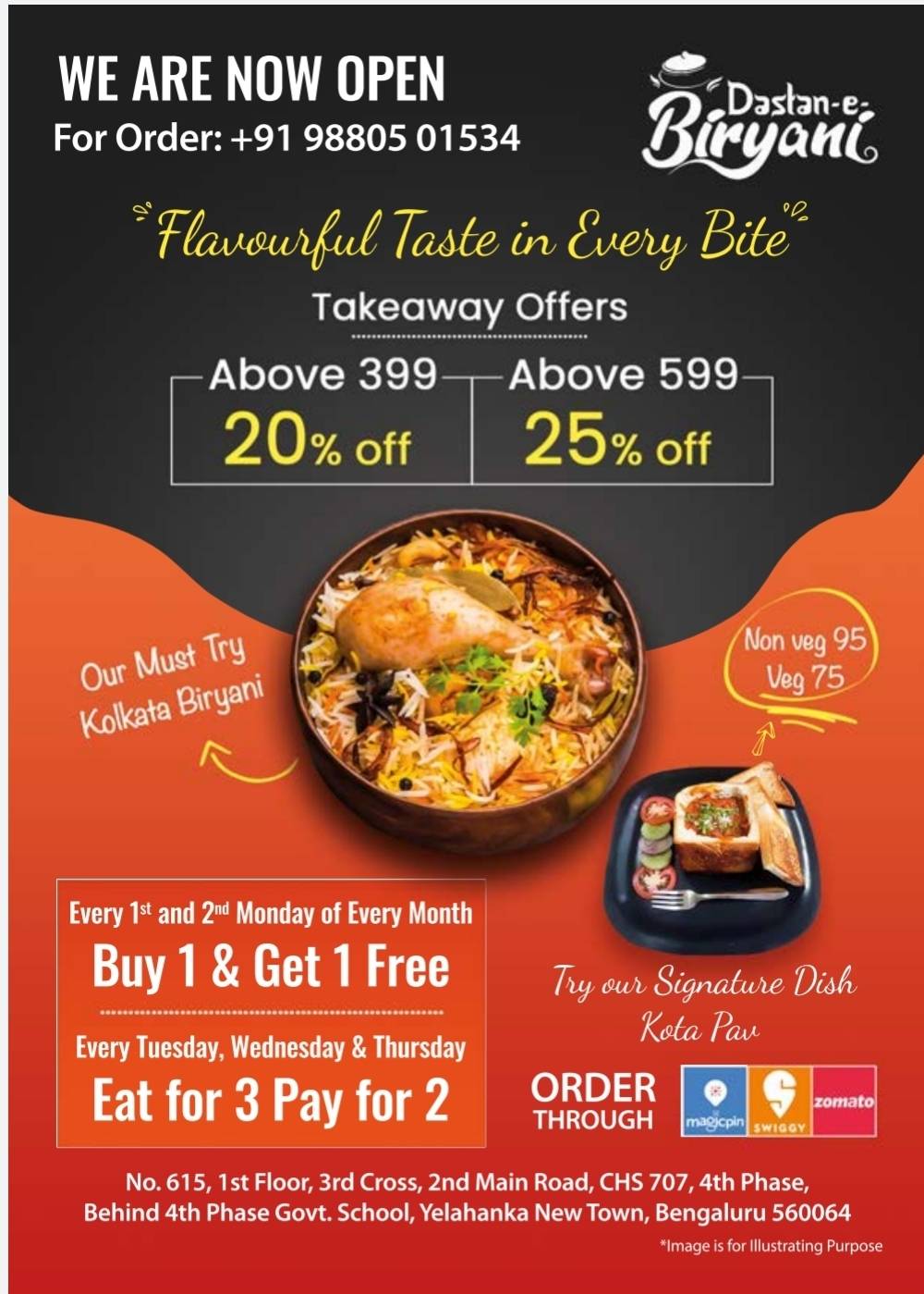 Menu at Dastan-e-Biryani, Bengaluru