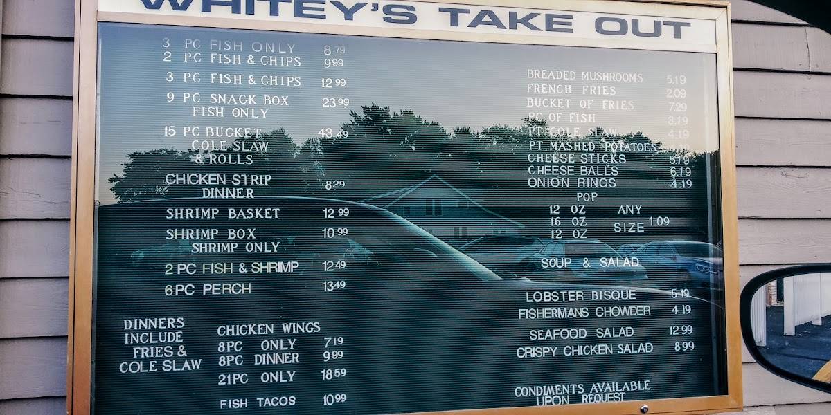 Menu at Whitey's Restaurant & Take Out, Davison