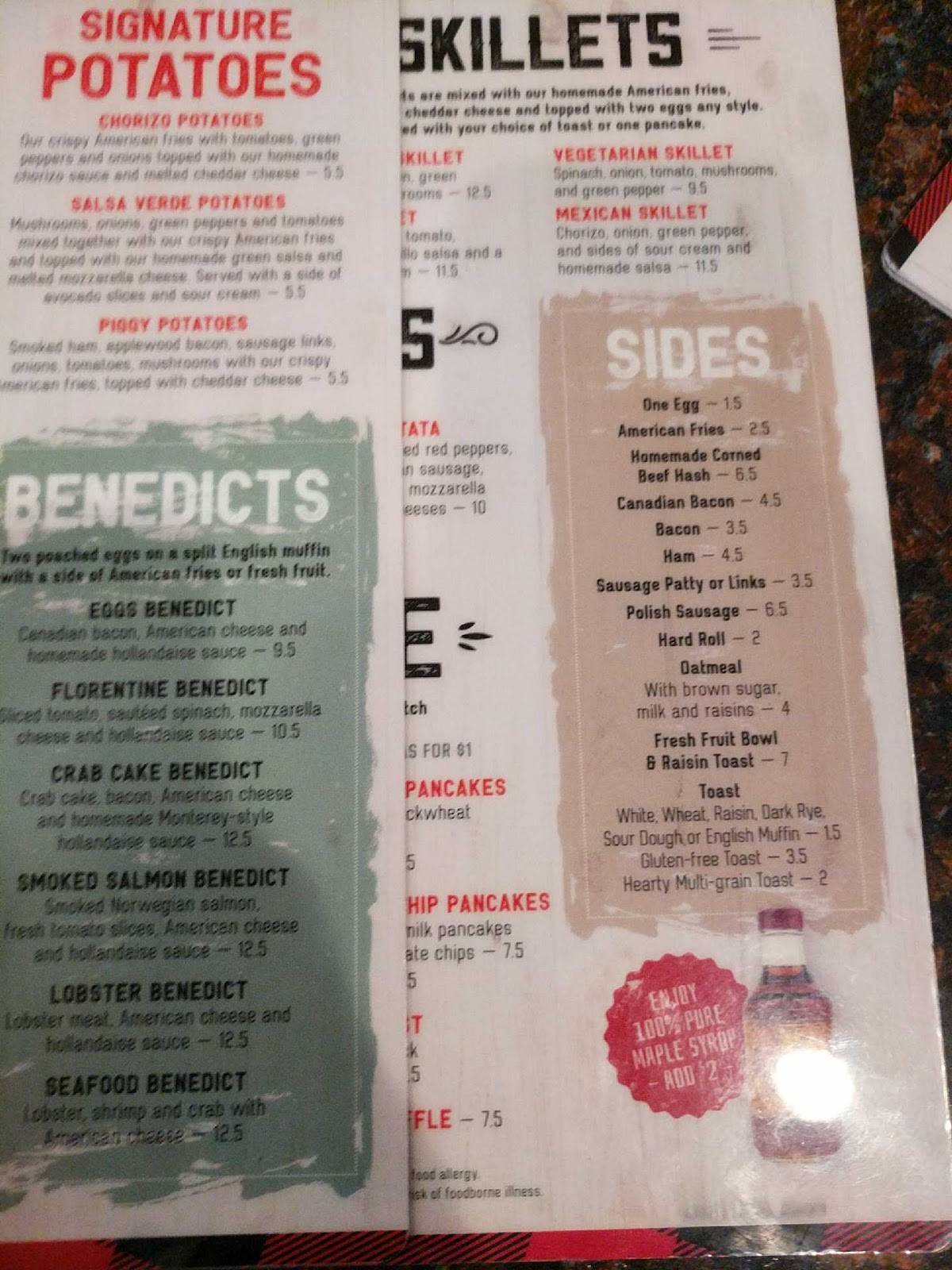 Menu at Lumber Inn restaurant, Delafield