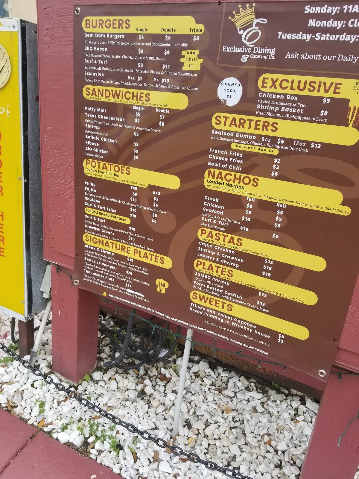 Menu at Dem Dam Burgers - Biloxi, Ms restaurant, Biloxi