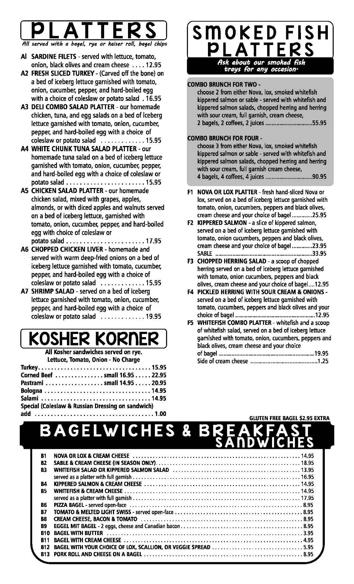 Menu at Downbeach Deli and Restaurant, Margate City, 8 S Essex Ave