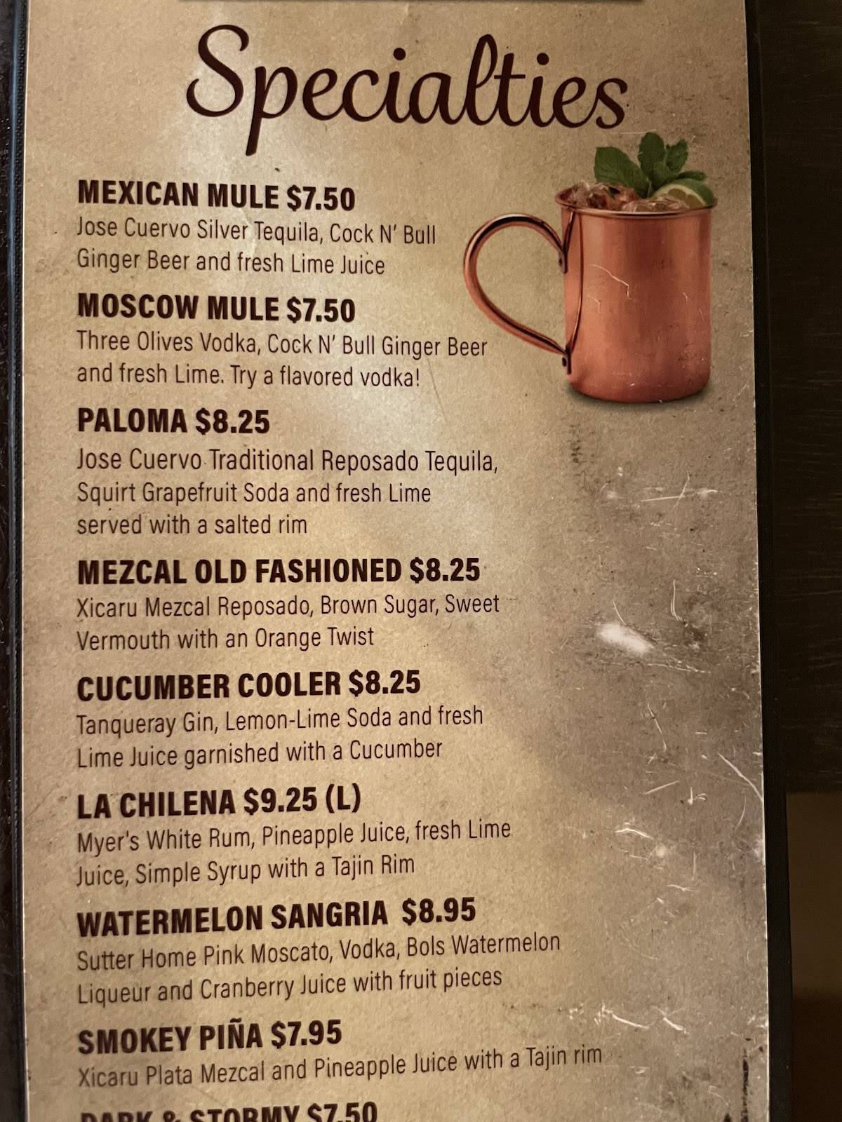 Menu at Mi Guadalajara Restaurant, Escondido