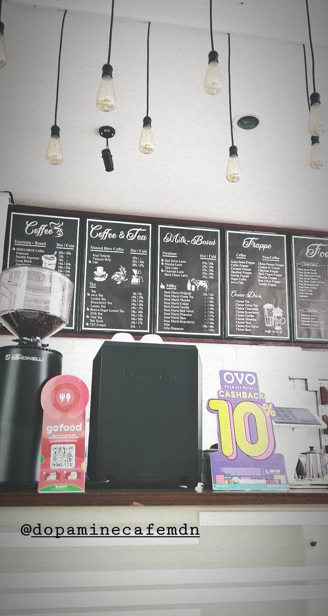Menu at Dopamine Cafe, Medan