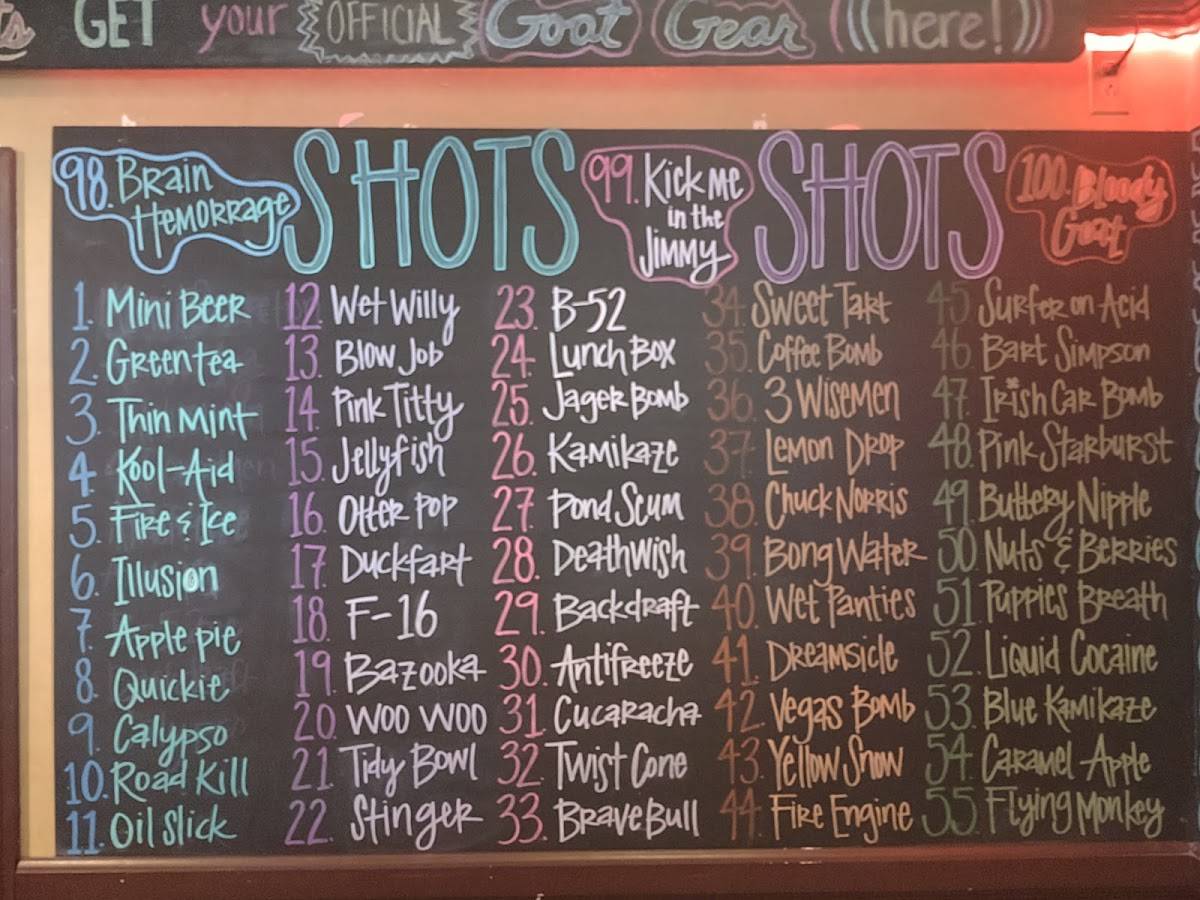 Menu at Gabby Goat American Pub & Grill, Effingham