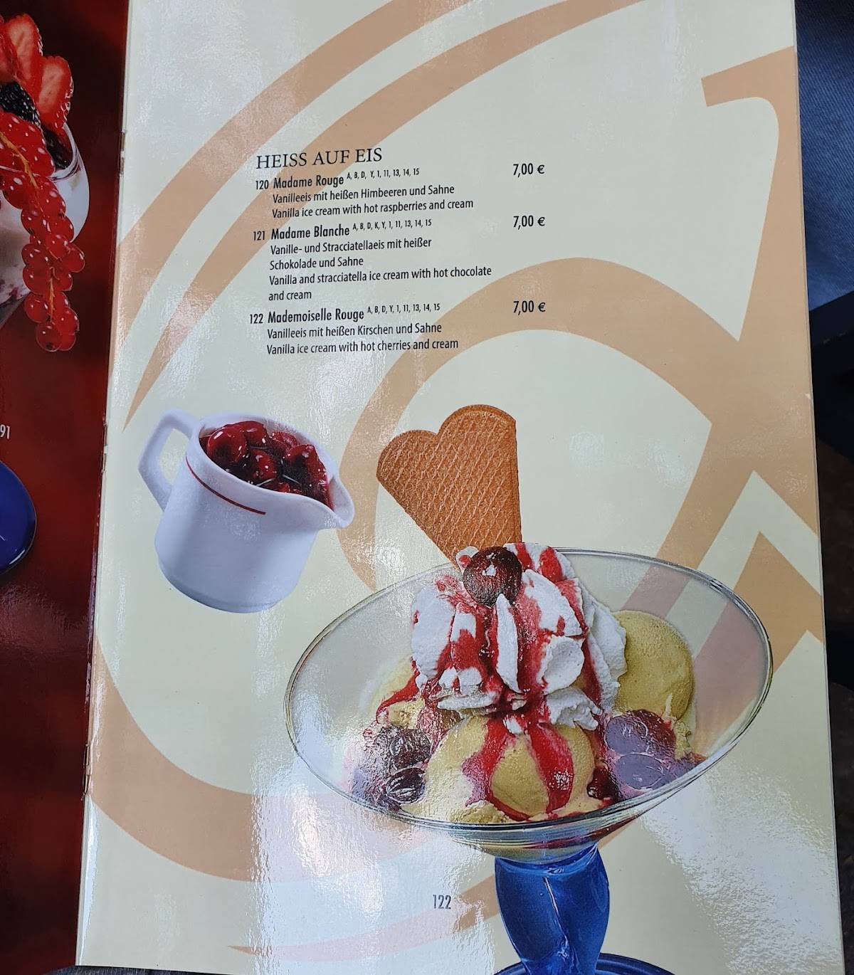 Speisekarte von Eiscafé Raffaello cafe, Köln