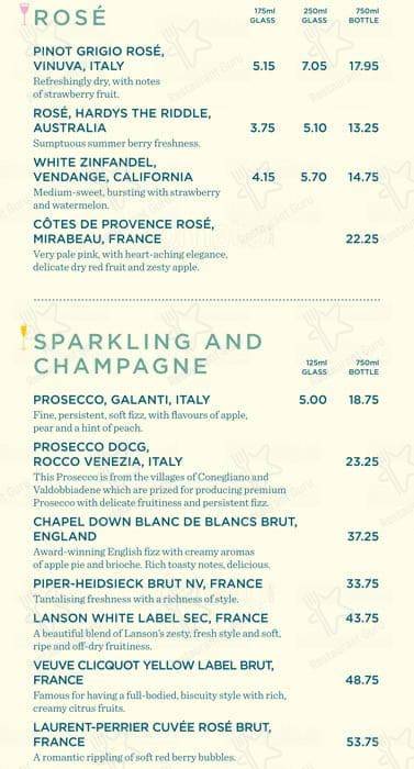 Menu at Elmbridge - Weybridge pub & bar, Weybridge