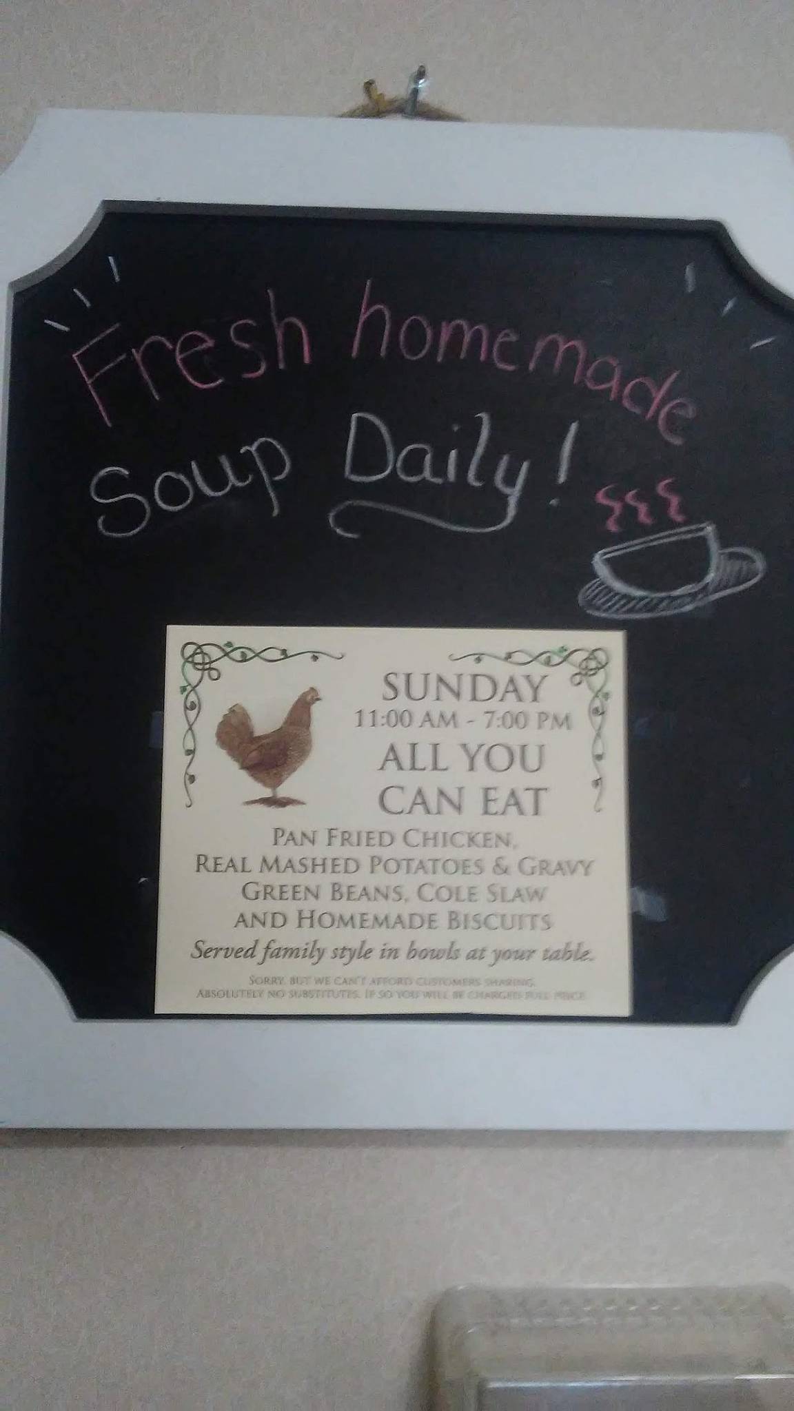 Menu at Carriage Inn Restaurant, Enon