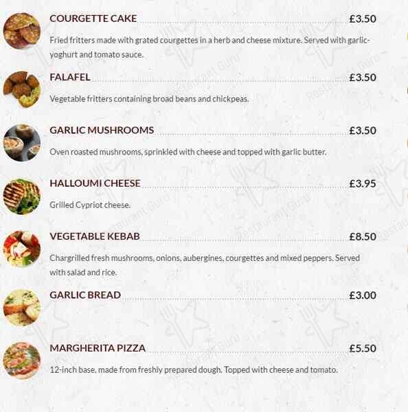 Menu at Faroz Restaurant - Ilford, Ilford