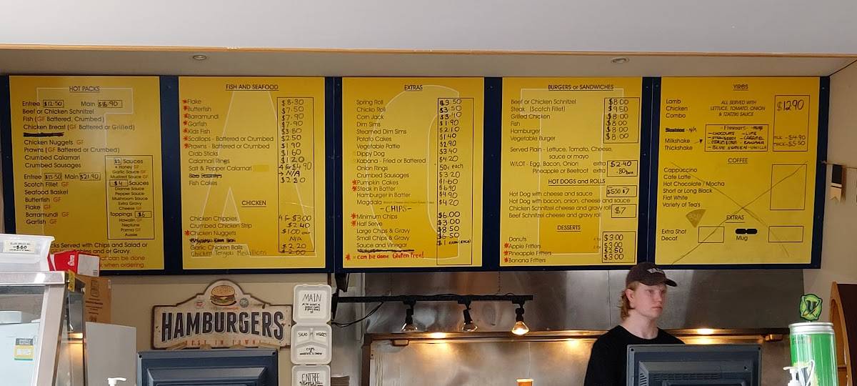 Menu at Fish And Chip Takeaway FACT fast food, Mount Gambier