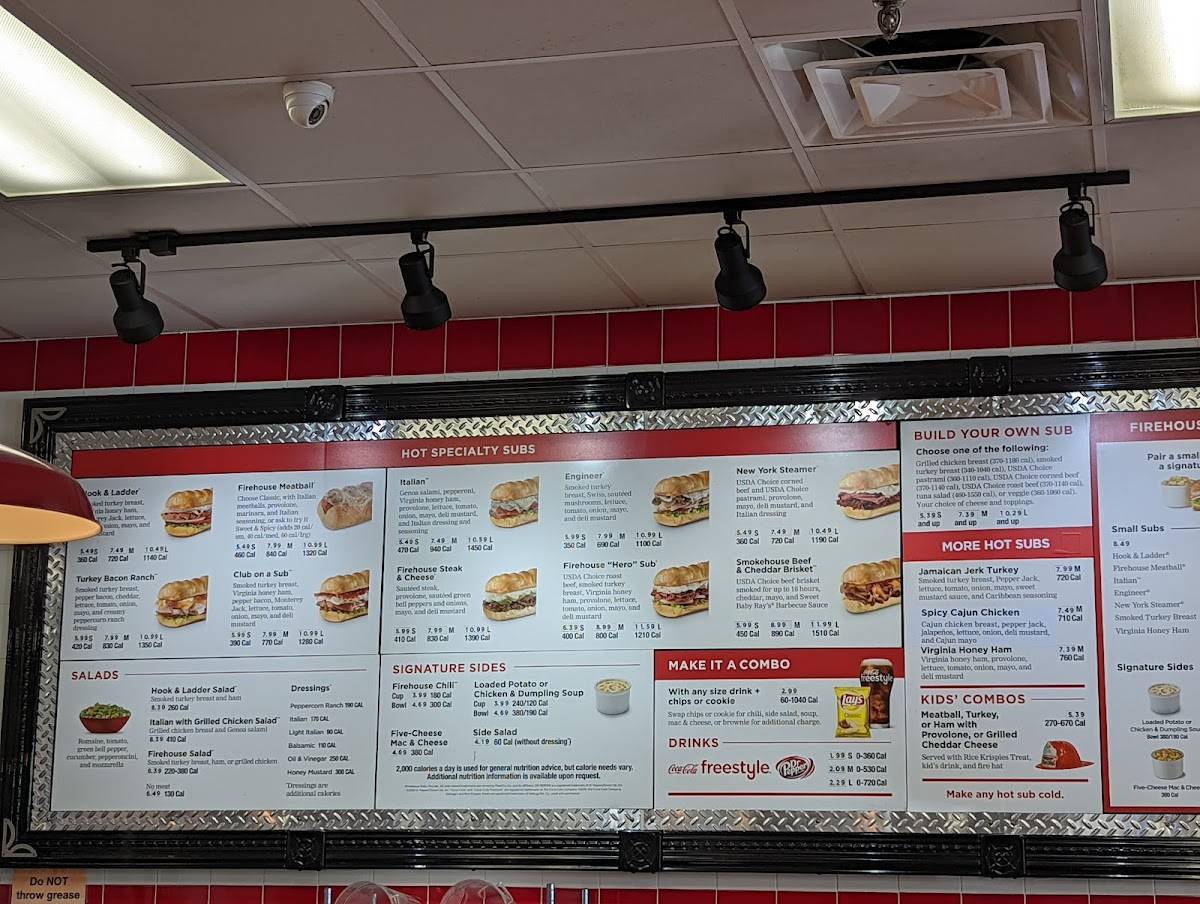 Menu at Firehouse Subs Laurel Shopping Center fast food, Laurel, 901 ...