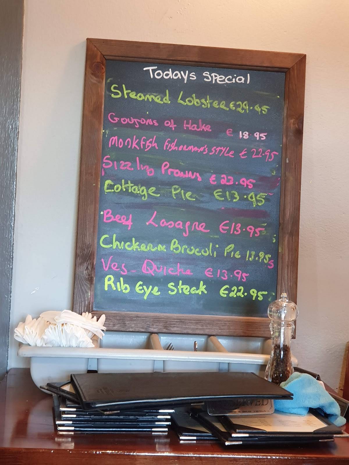 Menu at Fisherman's Bar & Skellig Restaurant Portmagee, Portmagee