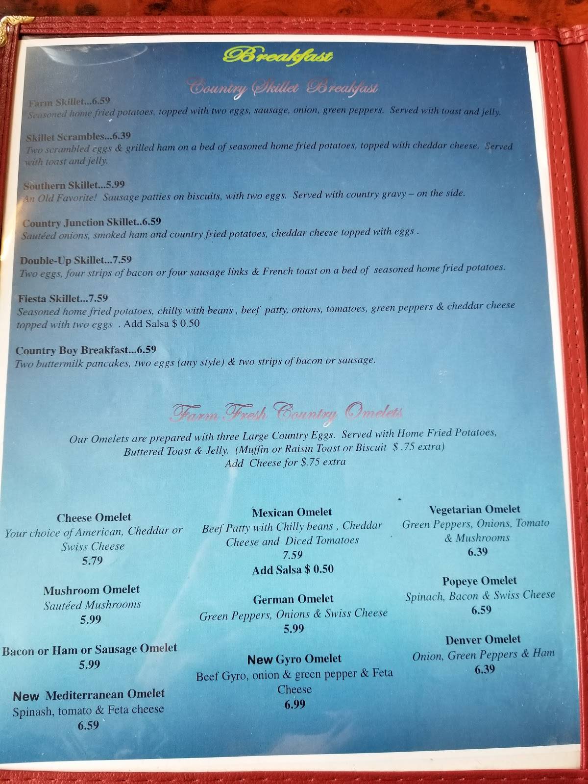 Menu at Florissant City Diner restaurant, Florissant