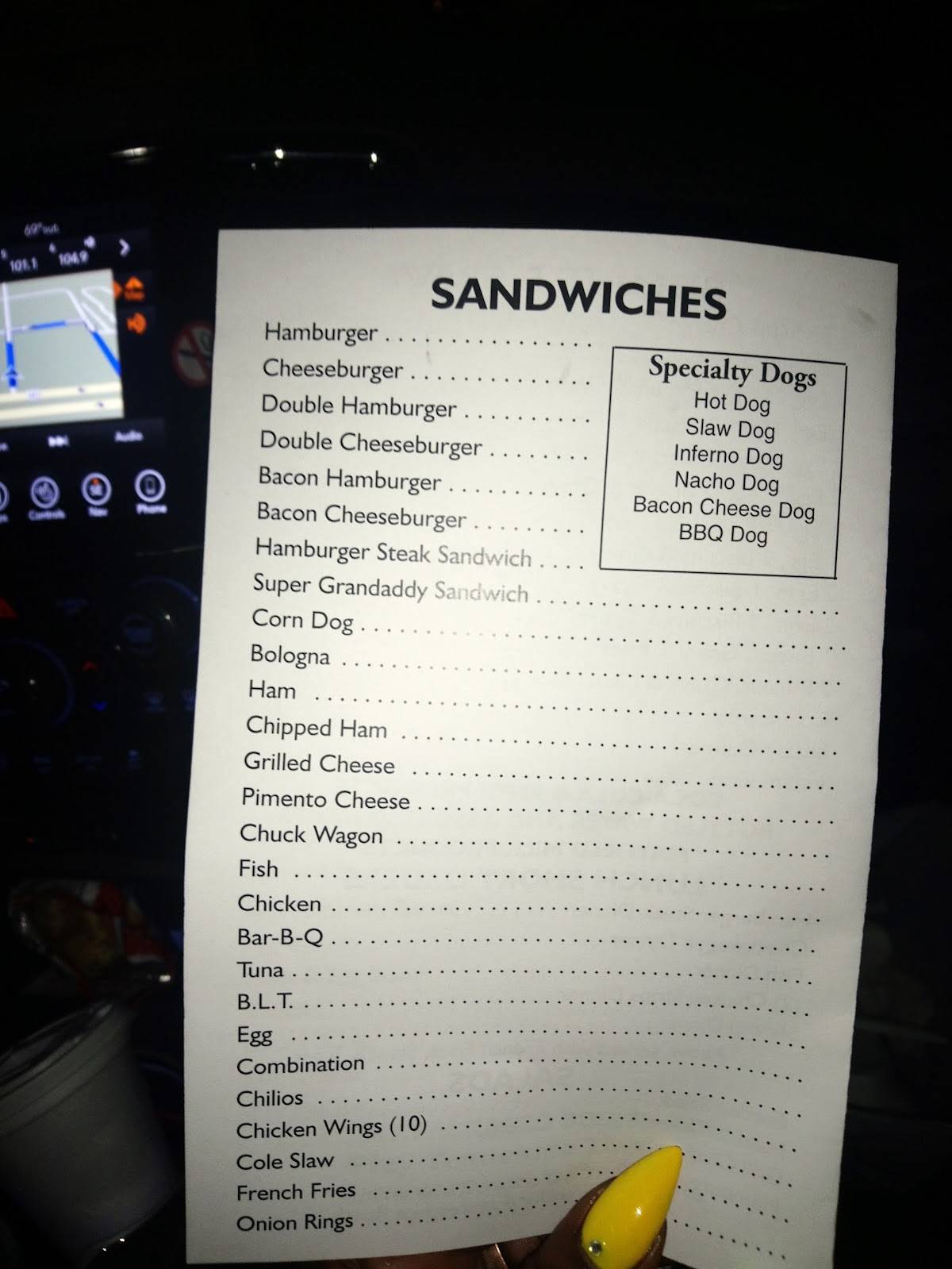 Menu at Frank Allen's Market & Grill restaurant, Sevierville