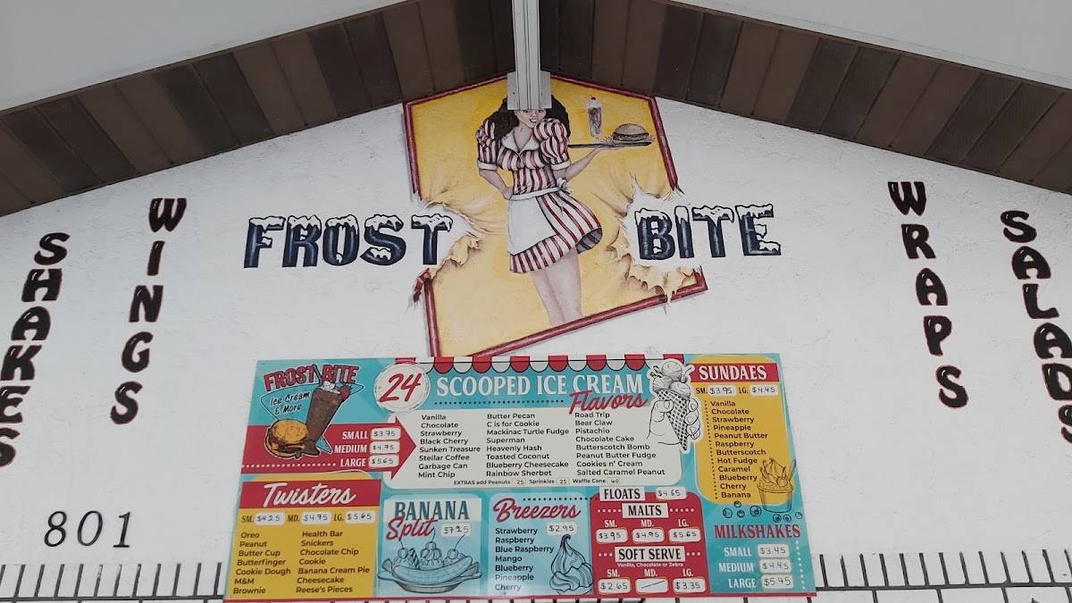 Menu at Frostbite Ice Cream & More restaurant, Frostproof