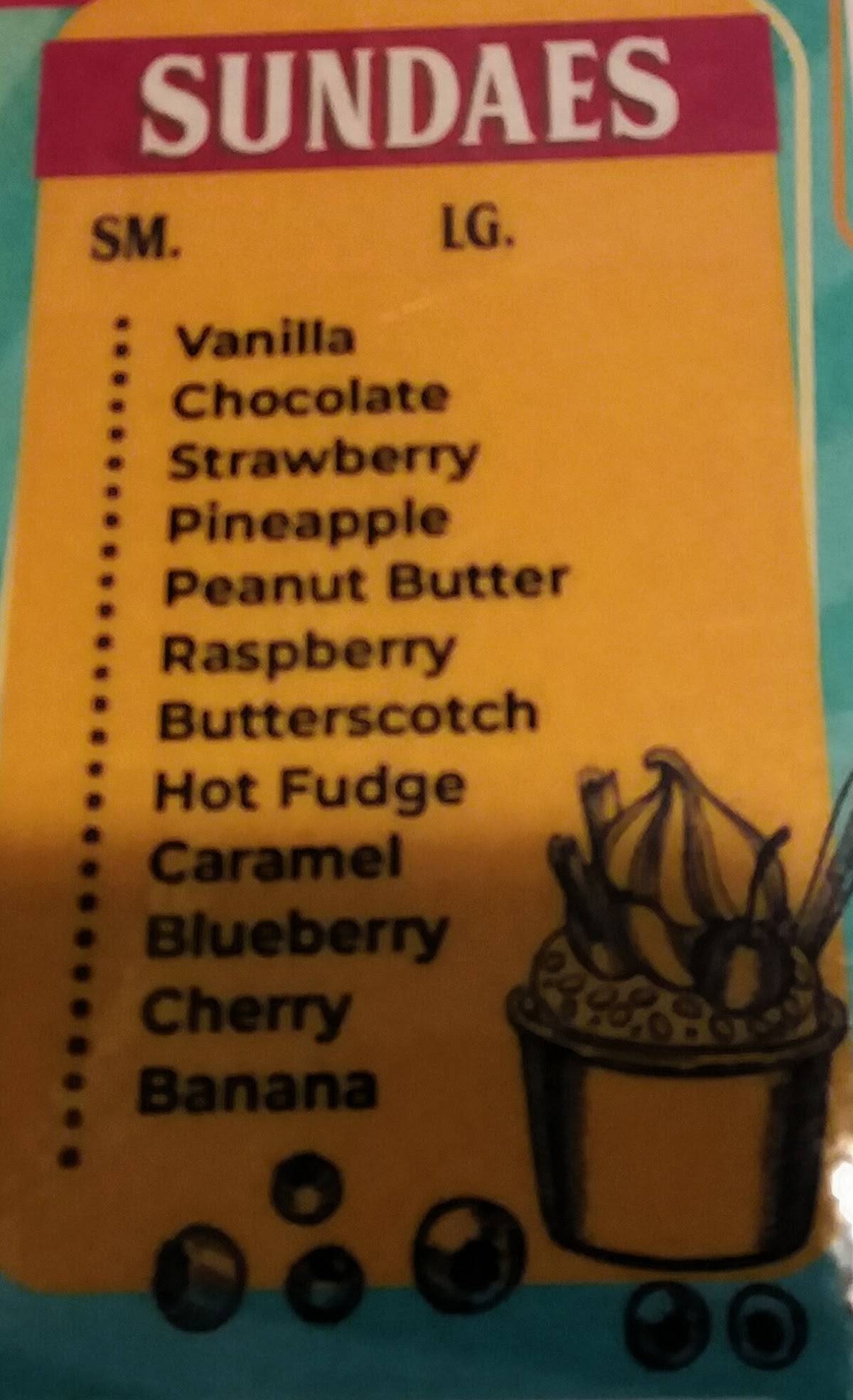 Menu at Frostbite Ice Cream & More restaurant, Frostproof