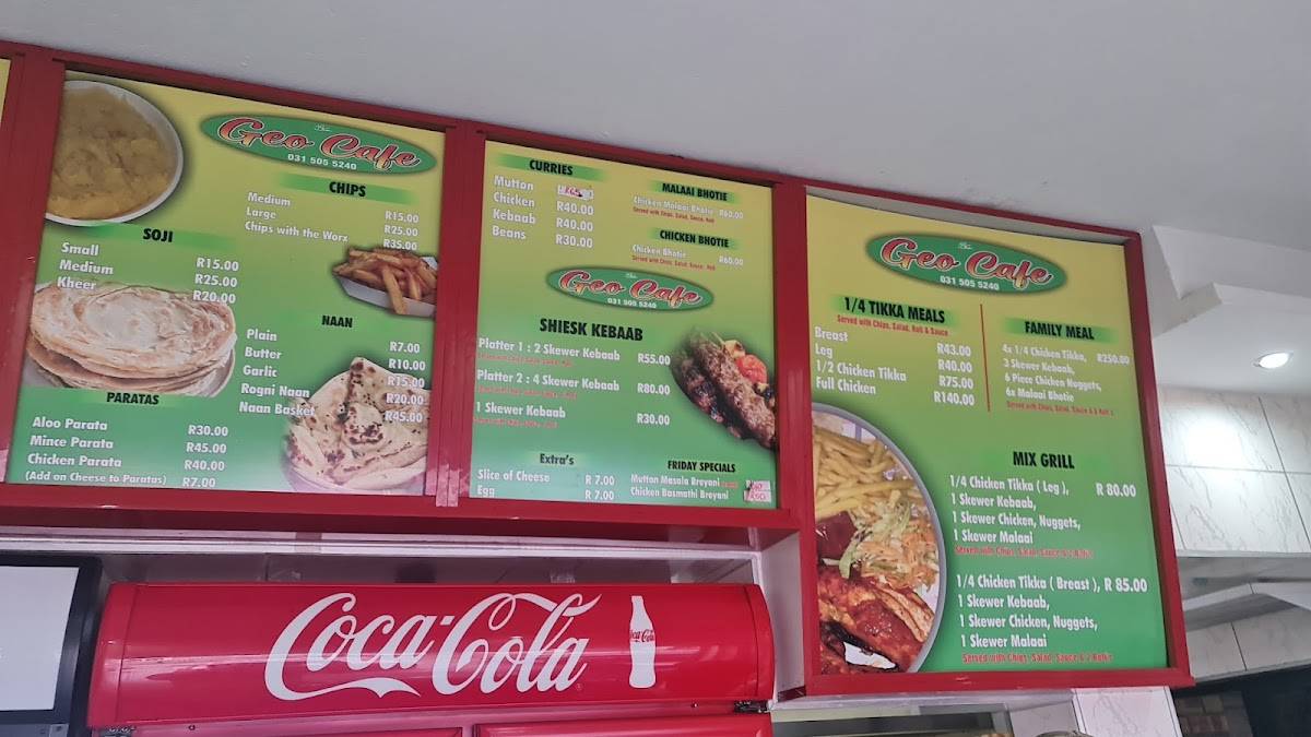 Menu at GEO CAFE, Phoenix