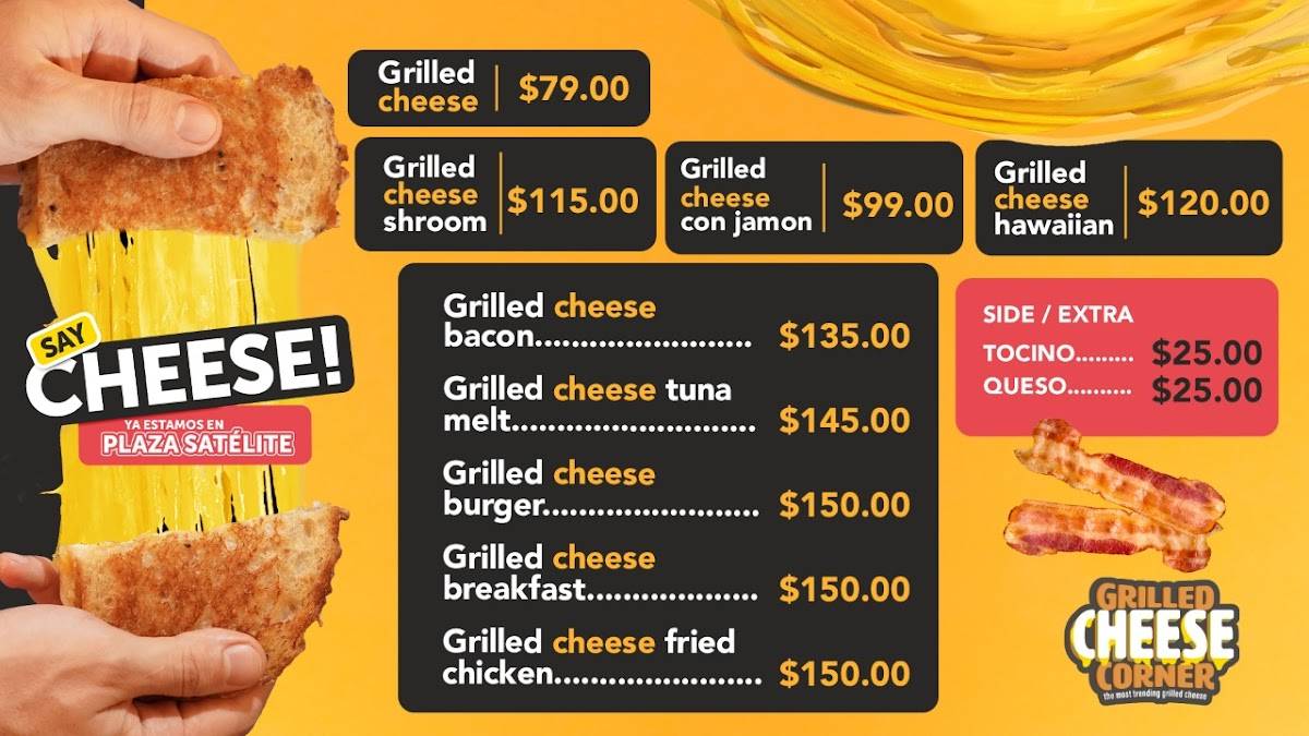 Menu at GRILLED CHEESE CORNER restaurant, Naucalpan