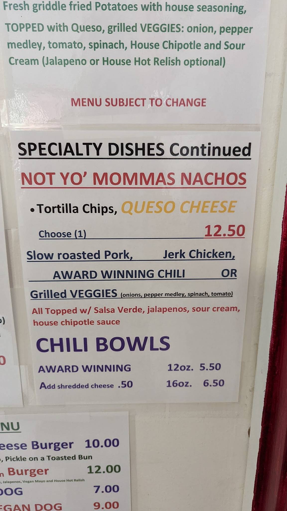 Menu at Get it on a Bun at BOOTYS restaurant, New Albany