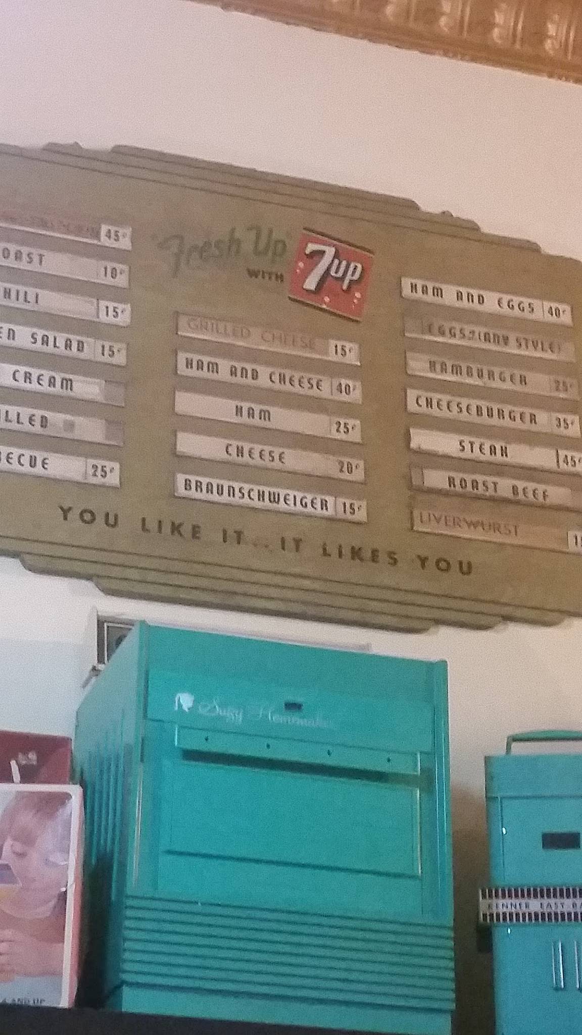 Menu at Ginny's Cupboard cafe, Sparta
