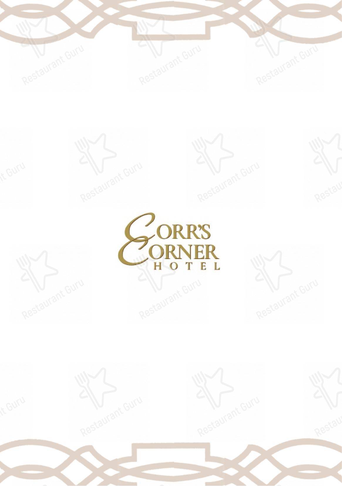 Menu at Corr's Corner Hotel pub & bar, Glengormley