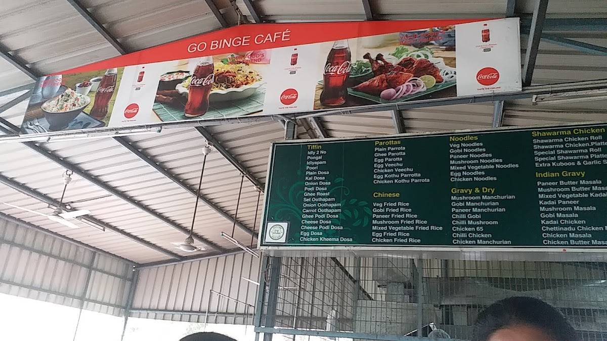 Menu at Go Binge Cafe, Chennai