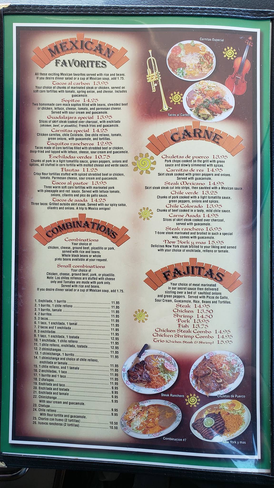 Menu at Guadalajara Grill restaurant, Jefferson
