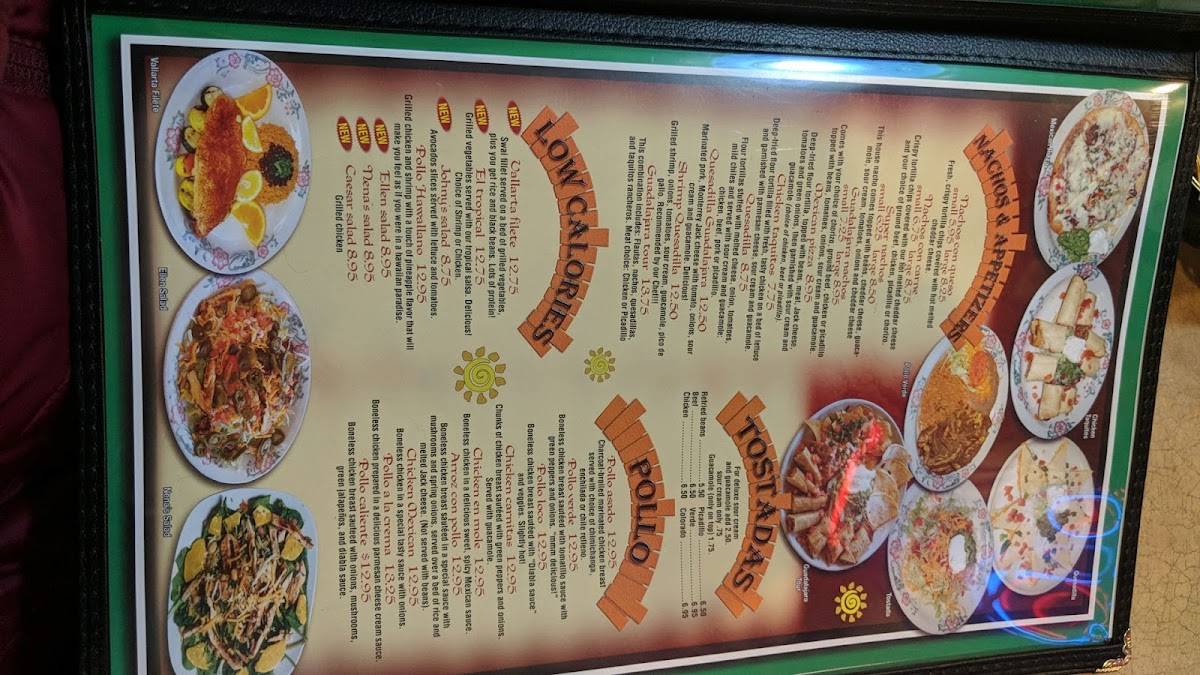 Menu at Guadalajara Grill restaurant, Jefferson