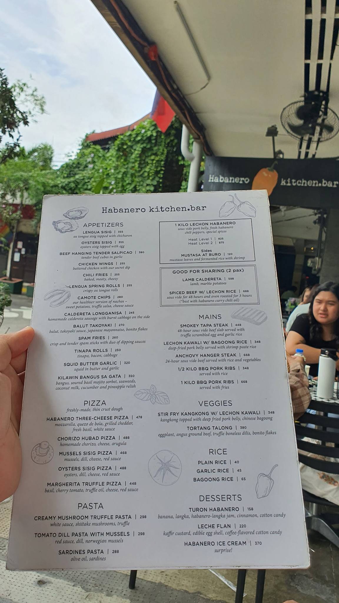 Menu at Habanero Kitchen Bar, Quezon City, Araneta Center