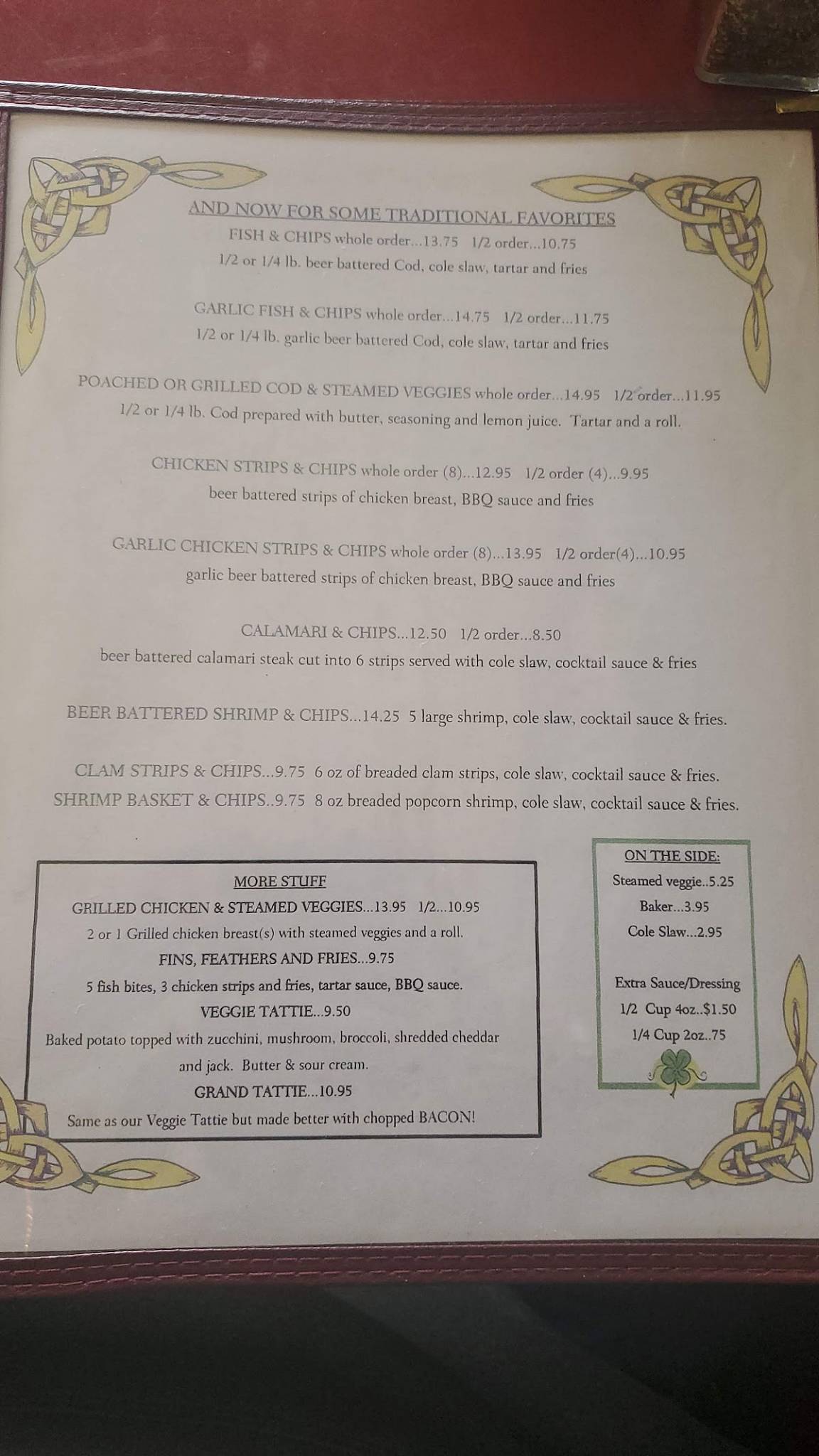 Menu at Hamilton House Pub & Restaurant, Victor