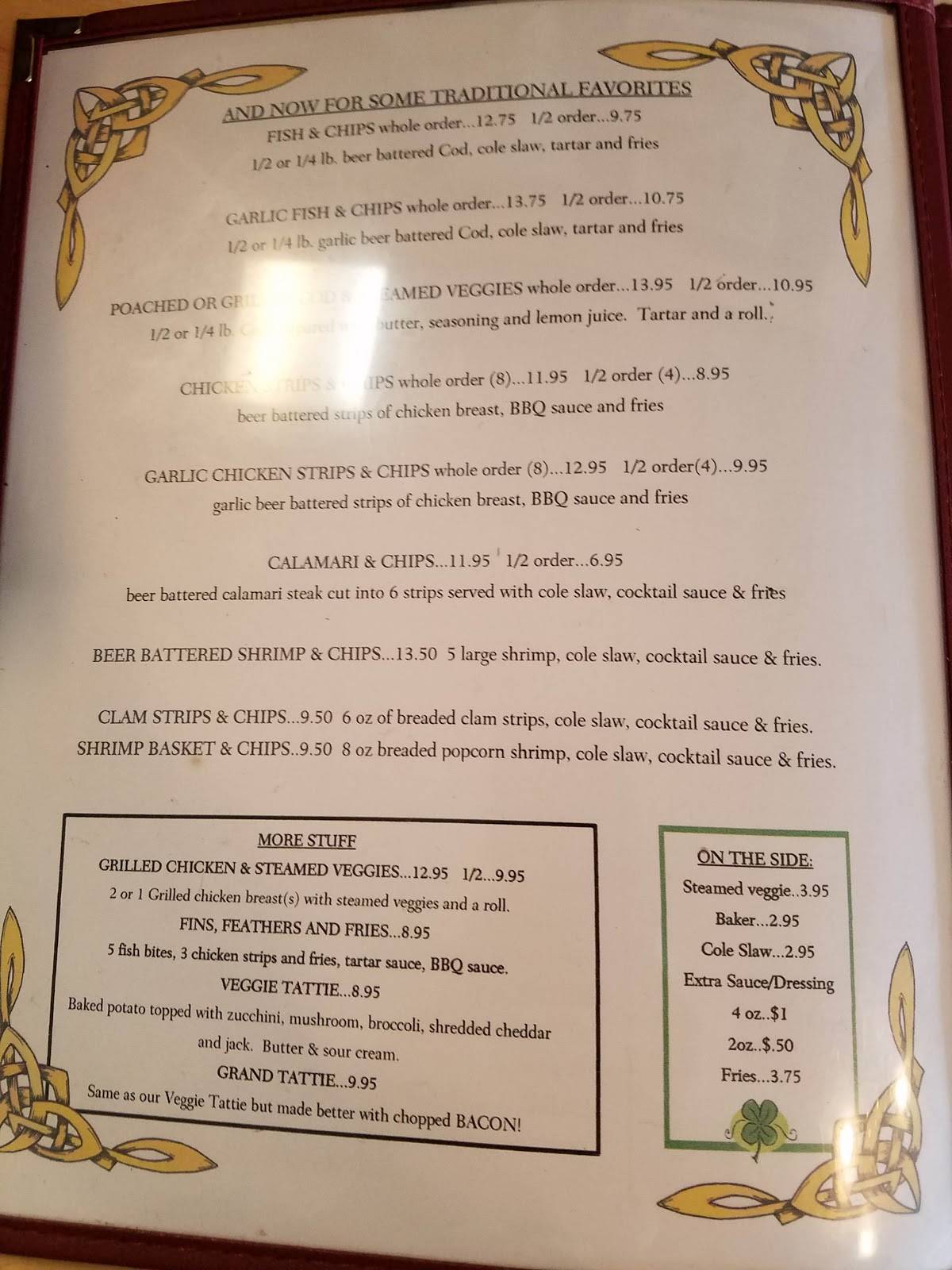 Menu at Hamilton House Pub & Restaurant, Victor