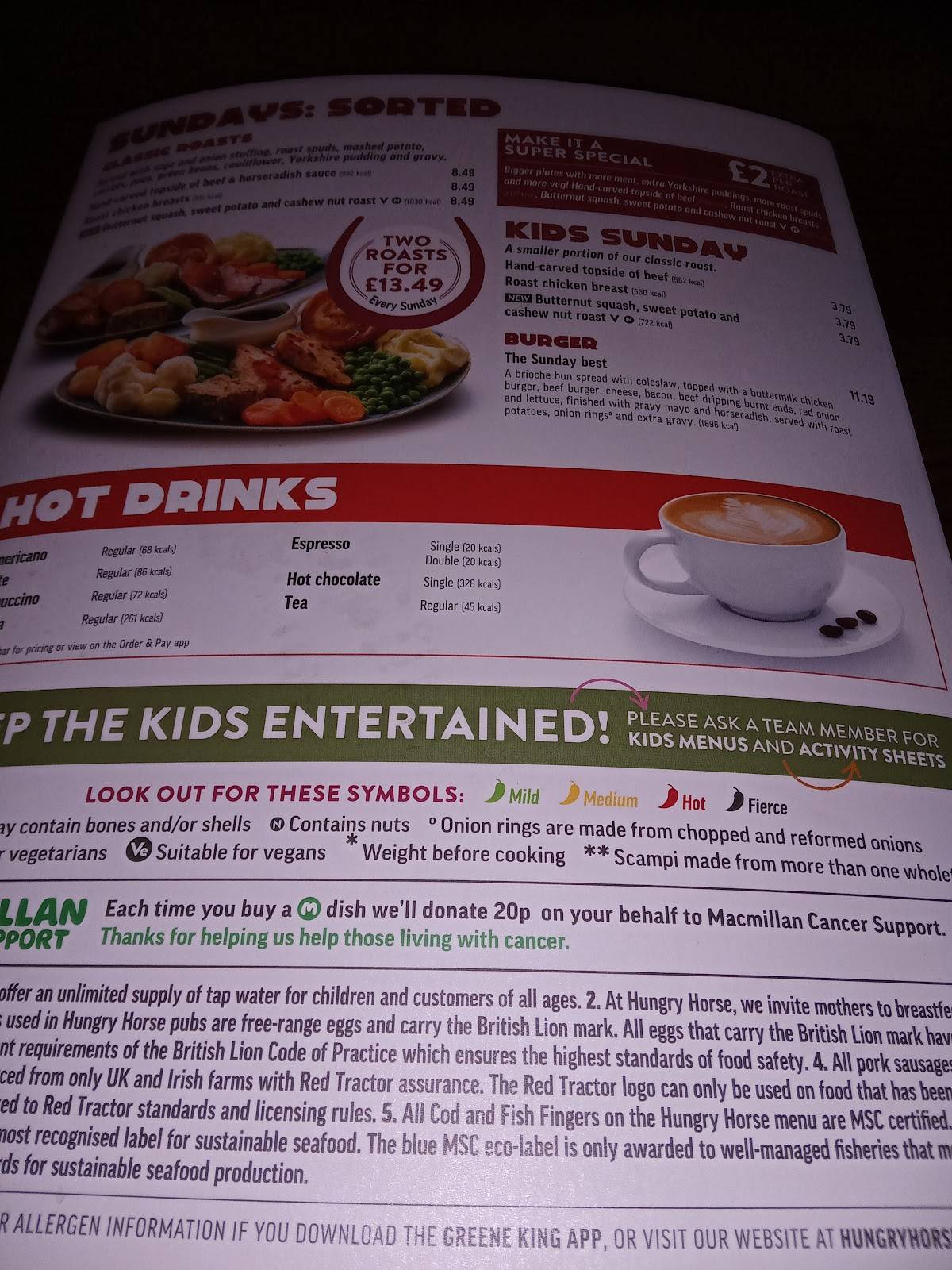 Menu at The Stag & Monkey pub & bar, Hartlepool