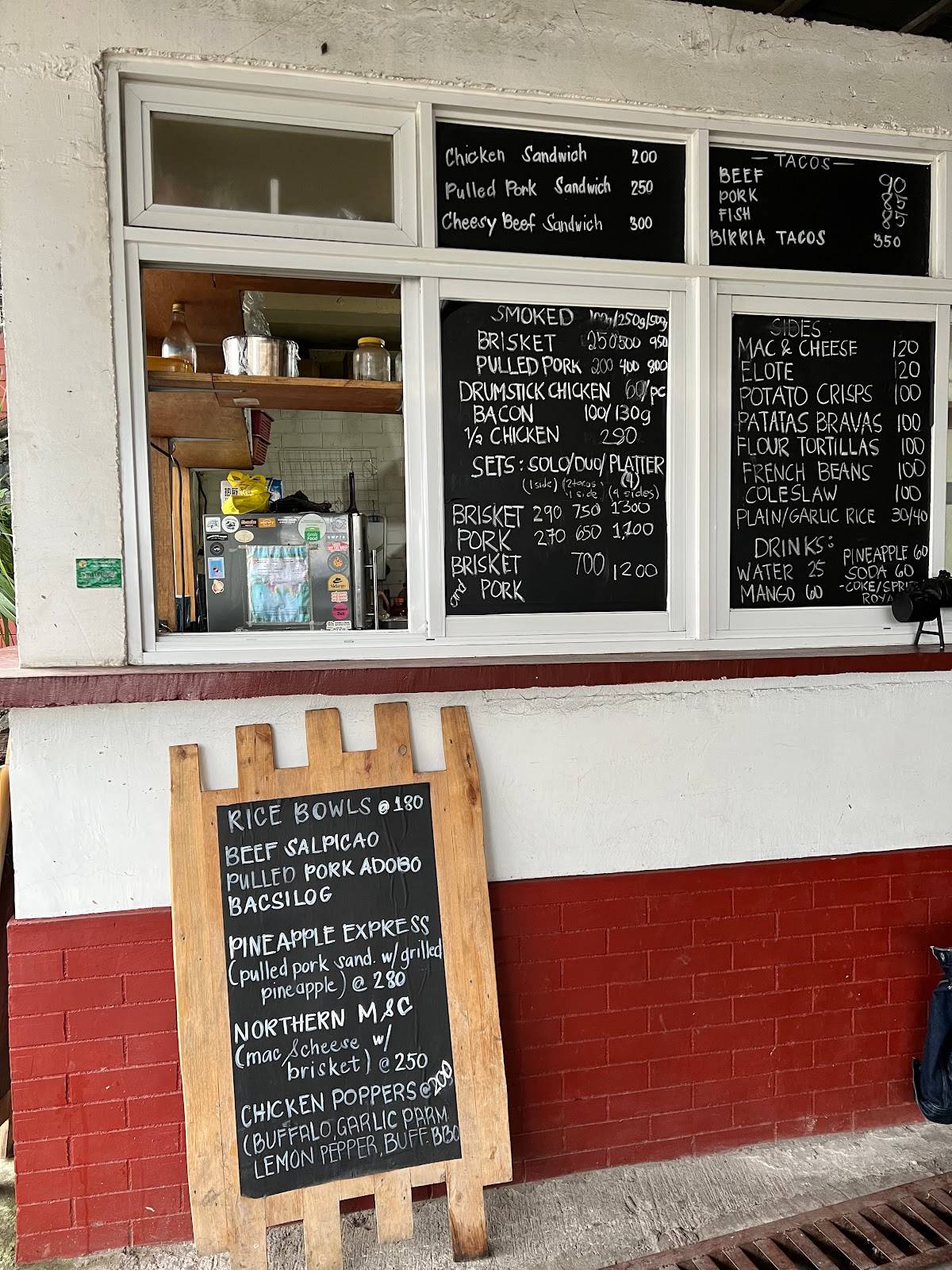 Menu at Highland Smokehouse restaurant, Baguio