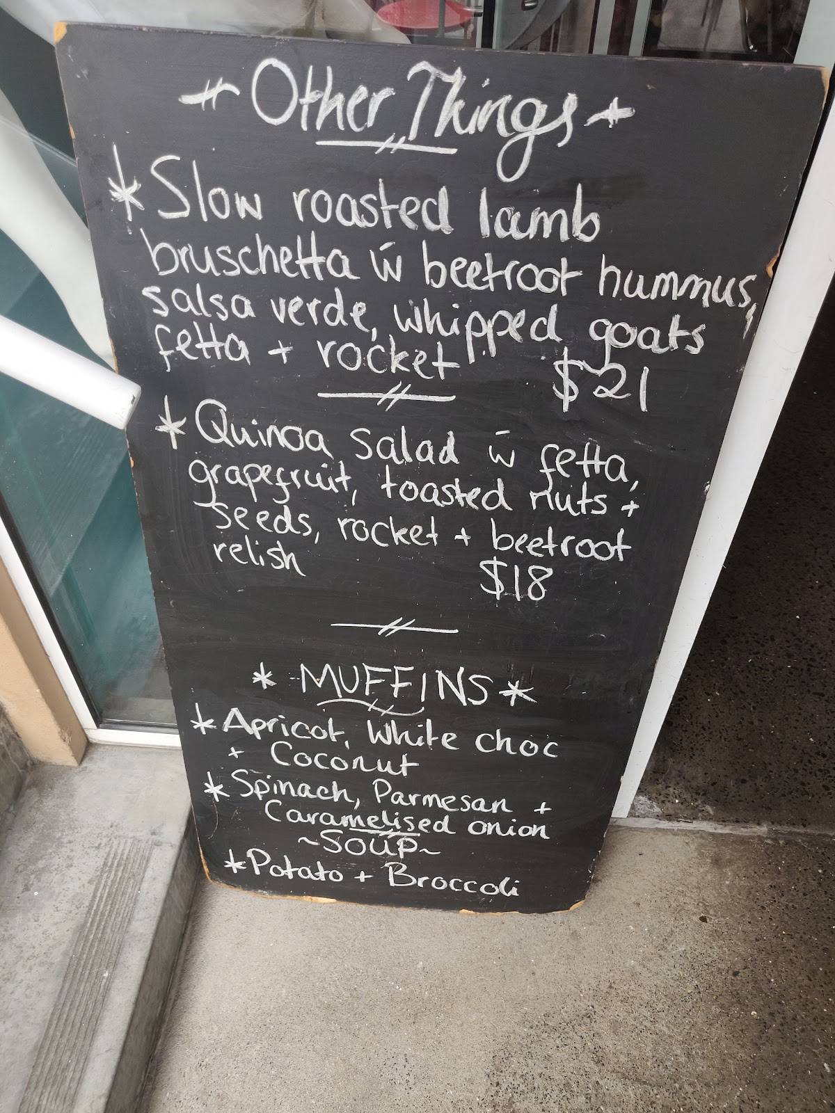 Menu at Machine Laundry Cafe, Battery Point
