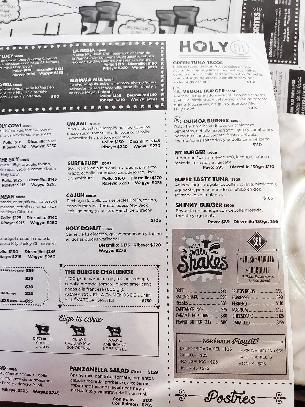Menu at Holy Cow! Burger & Beer Joint - Linda Vista restaurant ...