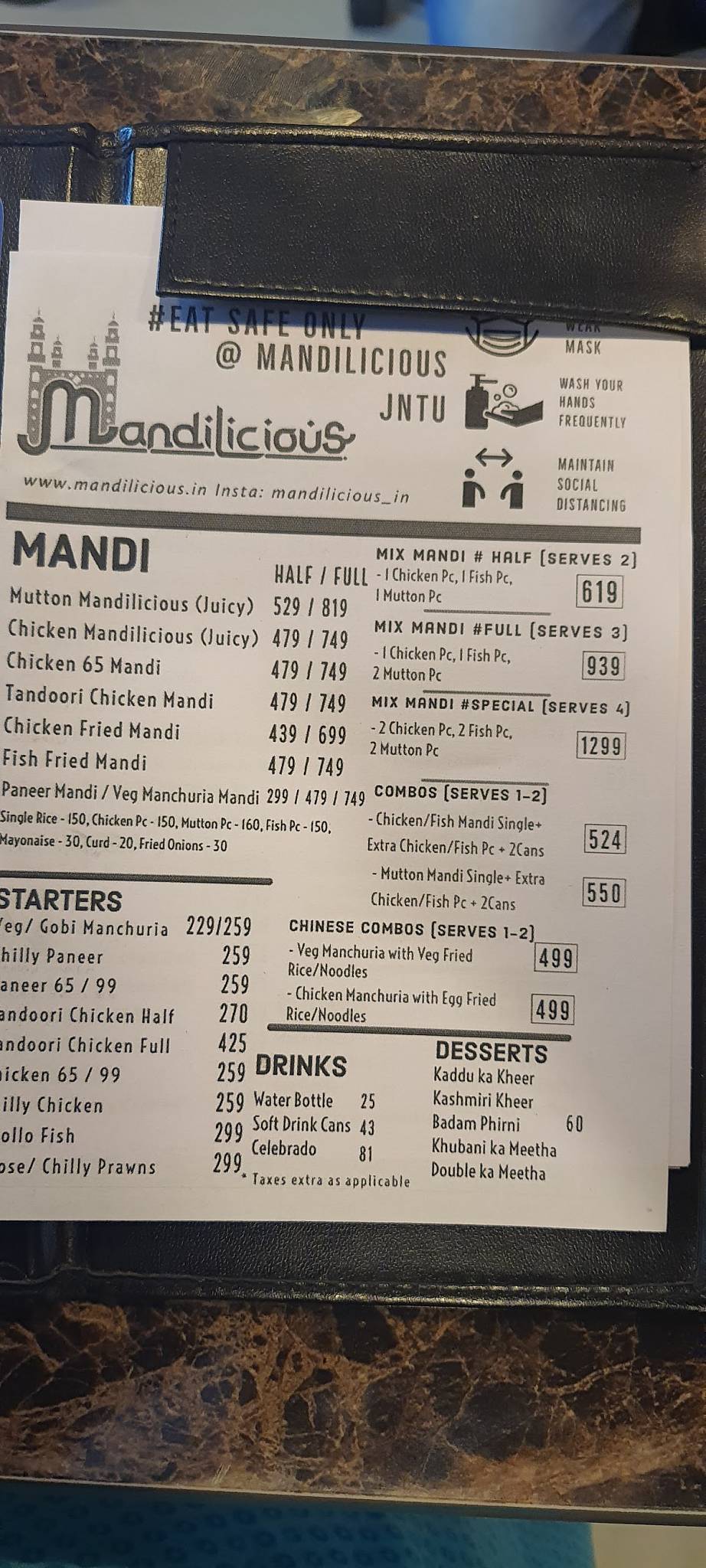 Menu at Mandilicious - Arabian Mandi & Family Dining Restaurant, Hyderabad